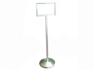 A4 Stainless Steel Frame on Stainless Steel Portable Sign Stand - NewQ ...