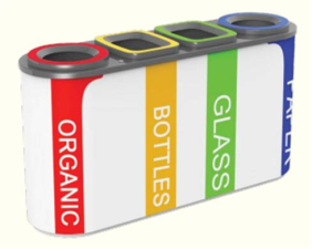 Fibreglass Recycling Bins - NewQ Office Supplies