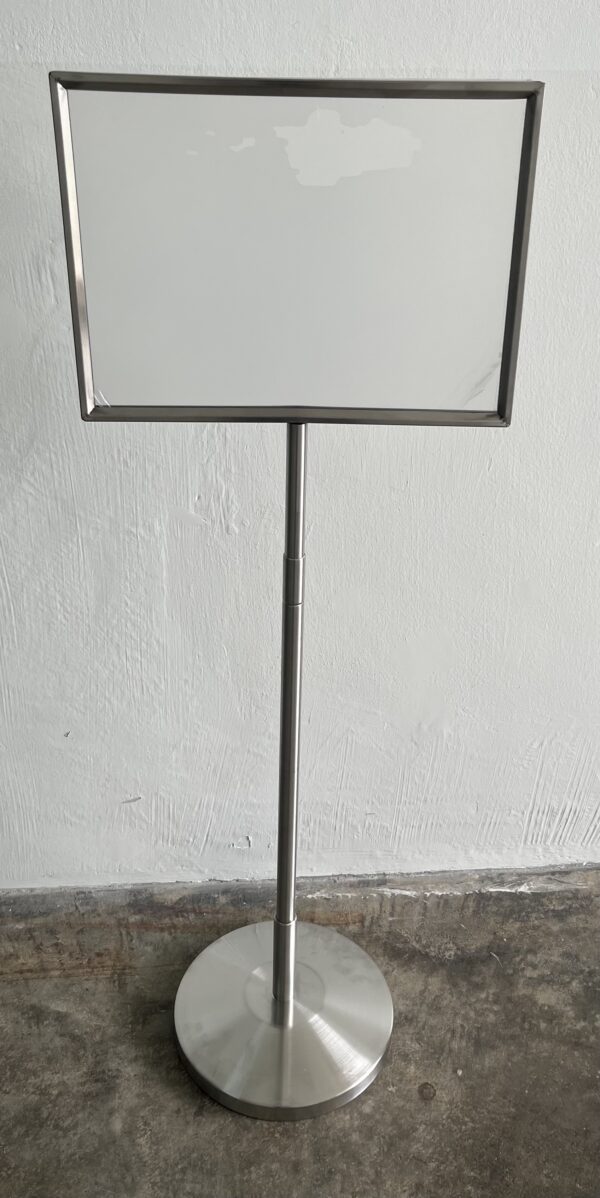 Stainless Steel Adjustable Height Sign Stand - NewQ Office Supplies
