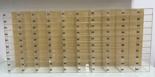 Acrylic Security Pass Holder with Black Vinyl Numbering - NewQ Office ...